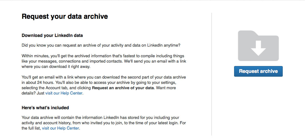 How To Back Up & Archive Your LinkedIn Data – PUNCHmedia How To Back Up & Archive Your LinkedIn Data – PUNCHmedia